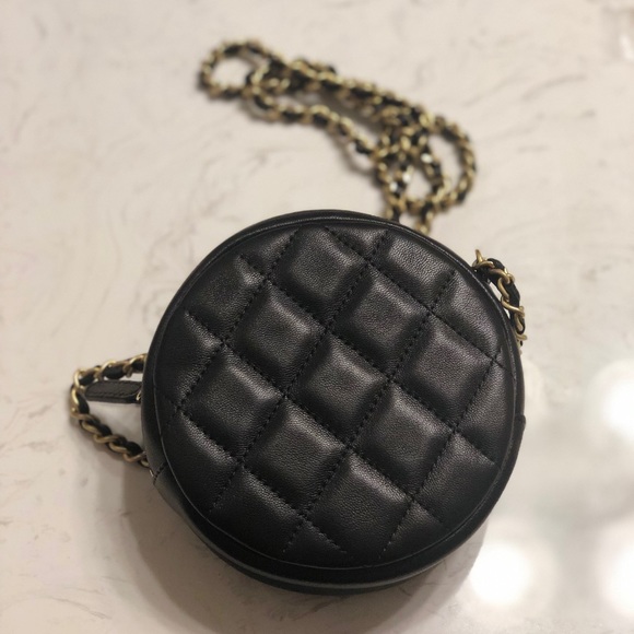 CHANEL | Bags | Soldchanel Mini Round Bag Black Authentic | Poshmark